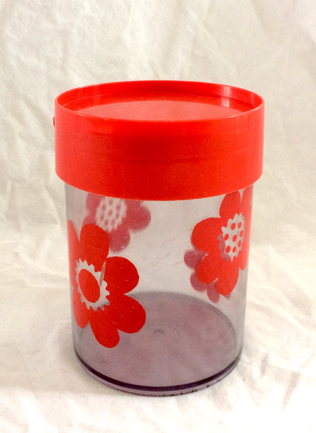 Erik Kold Dåse - Kaffe - Blomster - Rød - 15 cm. - Dåser - Igen-brugsen